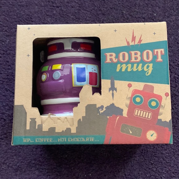 Fizz Creations | Dining | Purple Robot Mug | Poshmark